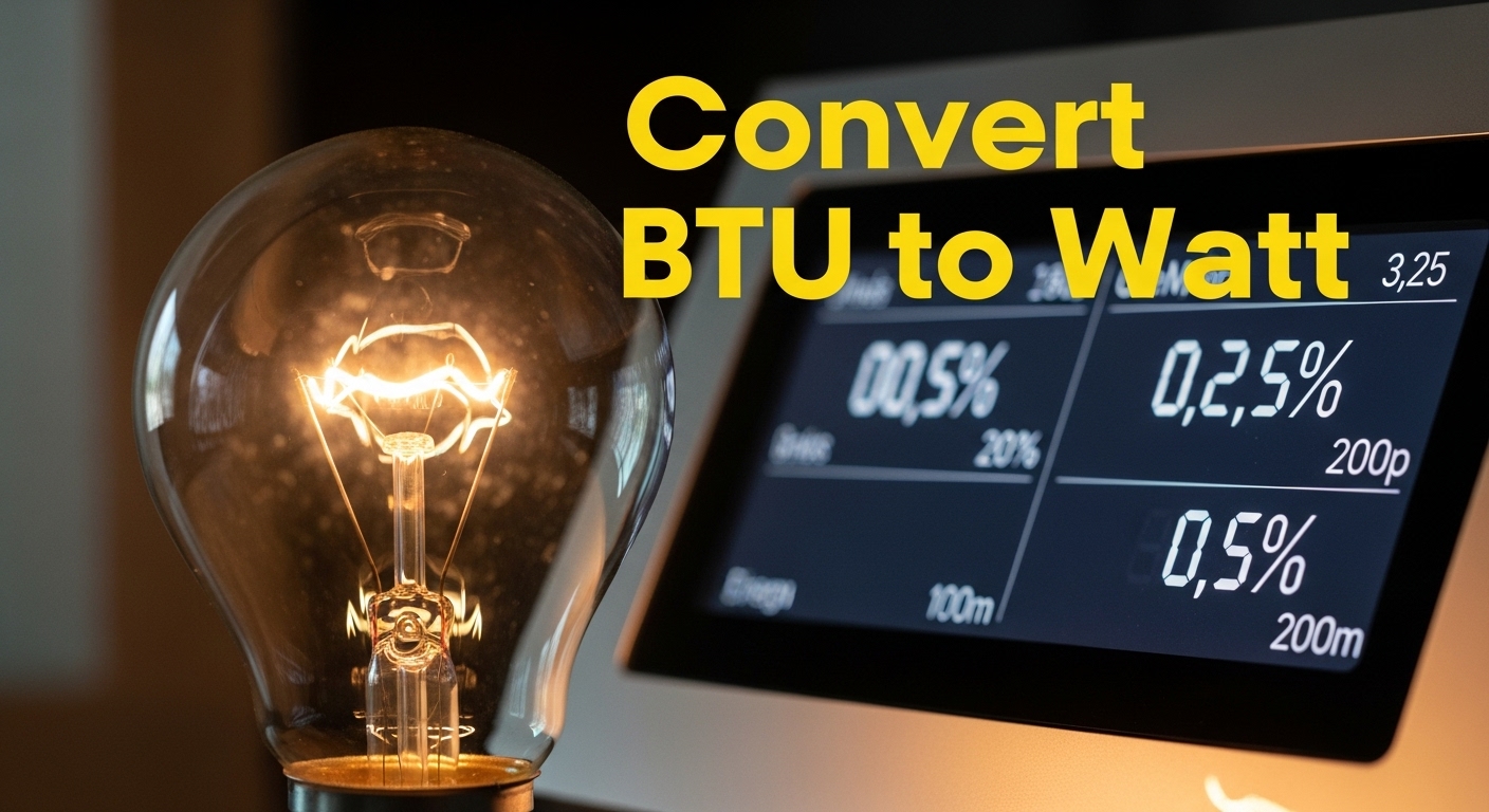 Convert BTU to Watt 2025: Complete Guide with Formula & Calculator