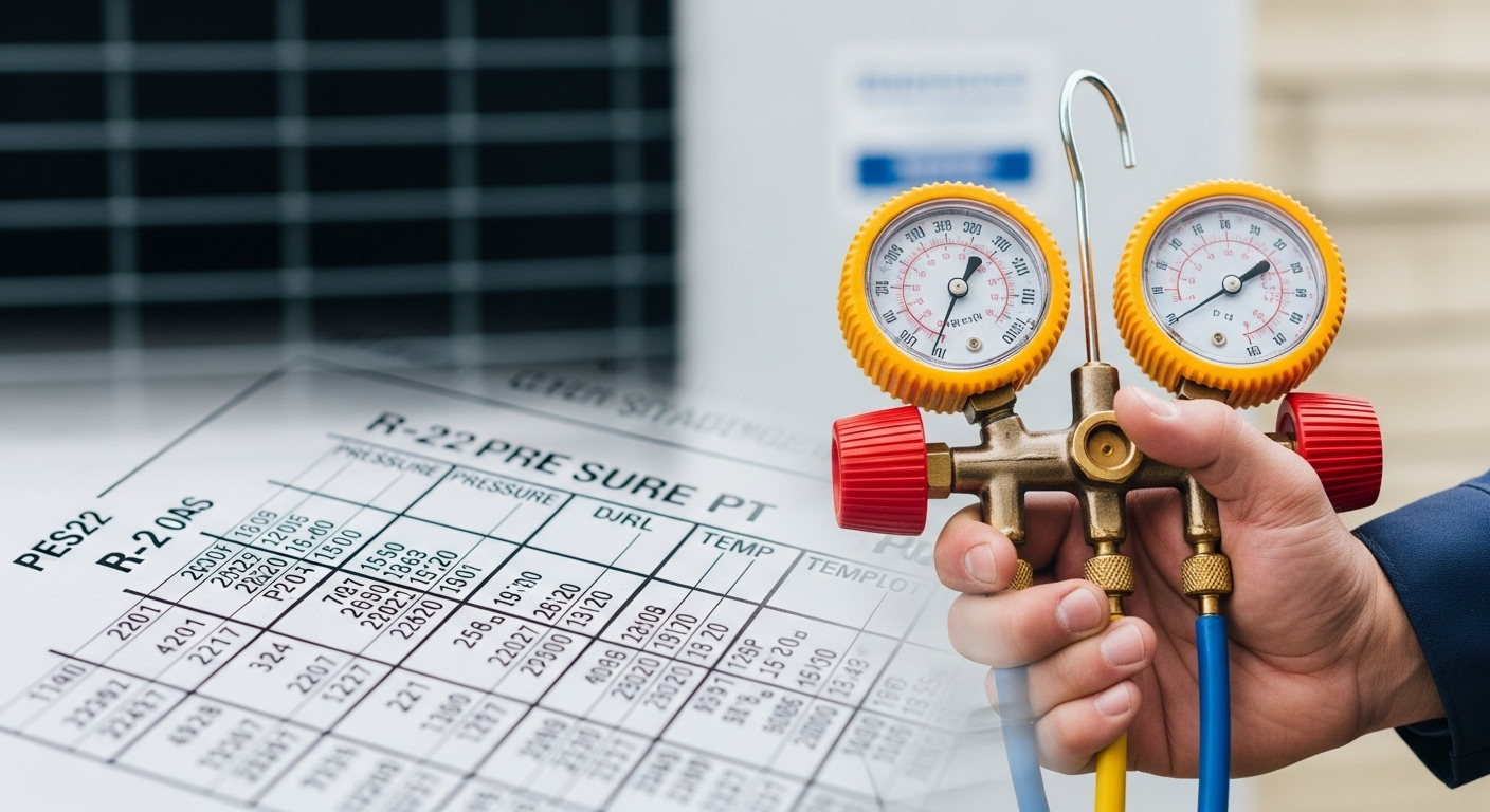 R22 PT Chart Pressure Temperature: Complete Technical Reference 2025