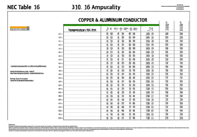 NEC 310.16 Table Ampacity Chart 2025: Complete Reference Guide