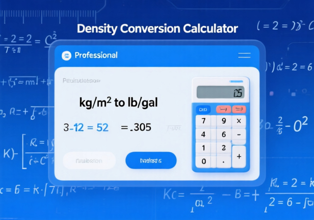Kg/M³ to Lb/Gal Calculator 2025: Convert Density Units